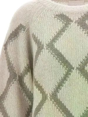 Hemisphere Argyle Cable-knit Sweater