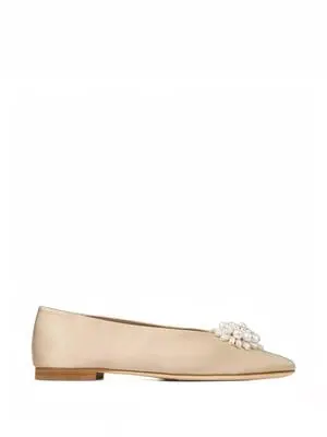 JIMMY CHOO Ines Pearl-embellished Ballet Flats