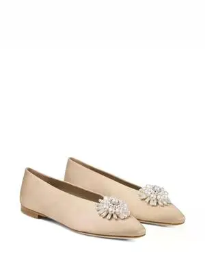 JIMMY CHOO Ines Pearl-embellished Ballet Flats