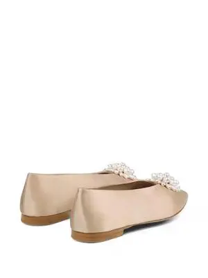 JIMMY CHOO Ines Pearl-embellished Ballet Flats