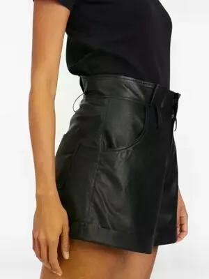 WEST 14TH Sullivan Paperbag Leather Shorts