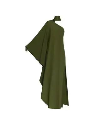 TALLER MARMO Florinda Asymmetric Maxi Dress Green