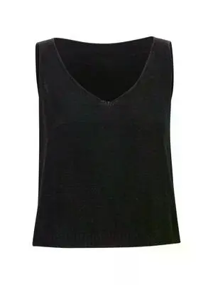 MAURIZIO MYKONOS V-neck Ribbed-hem Top