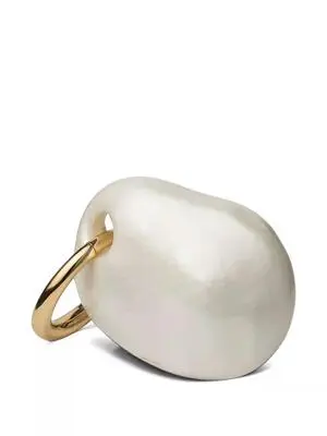 JIMMY CHOO Oyster Natural Acrylic Glass Minaudière With Bracelet Handle Bag - Neutrals
