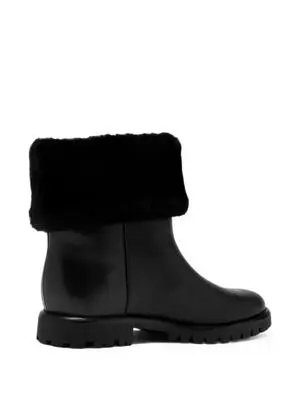 Vince Cameron Shearling-trim Leather Ankle Boots