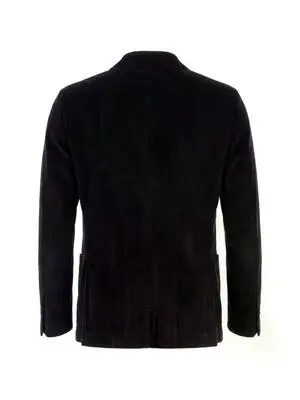LARDINI Corduroy-texture Single-breasted Blazer