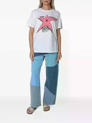 ONETEASPOON Patchwork Wide-leg Track Pants