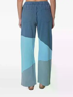 ONETEASPOON Patchwork Wide-leg Track Pants