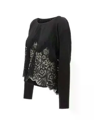 MAURIZIO MYKONOS Lace-detail Openwork Sweater