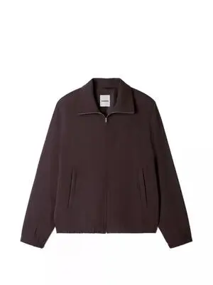 Sandro Zip-up Stand-up Collar Jacket - Brown