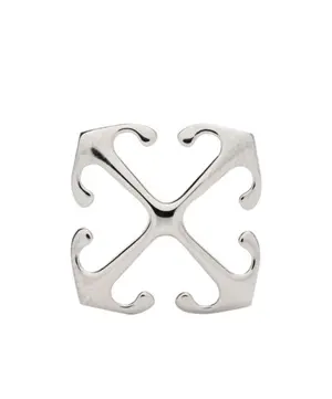 Off-White Arrow Mono Push-lock Fastened Earring - White