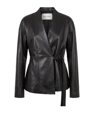 Alberta Ferretti Long-sleeve Leather Jacket