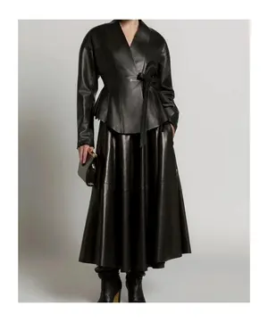 Alberta Ferretti Long-sleeve Leather Jacket