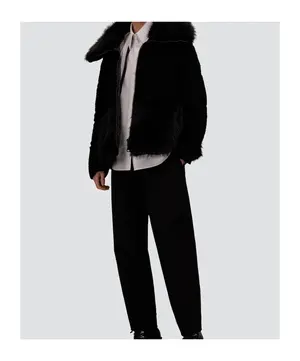 Herno Astrakhan-effect Fur-touch Jacket