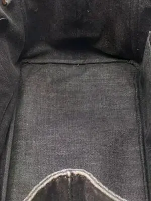 Prada 2013-2026 Denim Canapa Logo Tote Satchel - Black