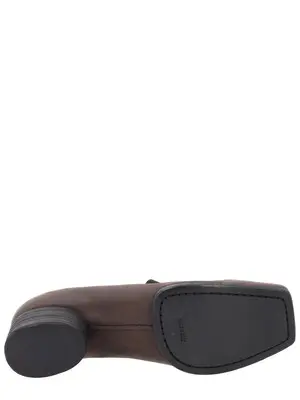 UMA WANG Ballerina In Pelle Con Tacco Medio - Brown