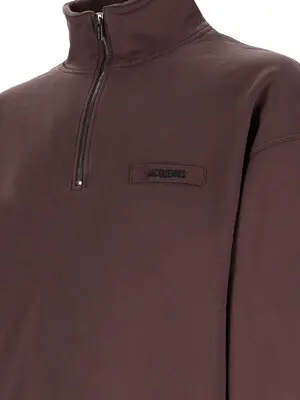 Jacquemus Felpa Con Logo E Zip