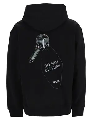 MSGM Felpa Con Stampa E Logo