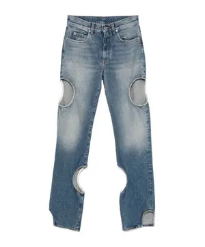 Off-White Meteor Cut-out Detailed Jeans