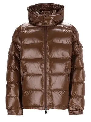 Moncler Piumino "maya" Con Cappuccio - Black
