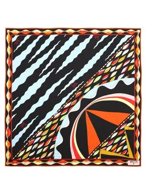 Emilio Pucci Carré Con Mix Di Stampe Multicolour