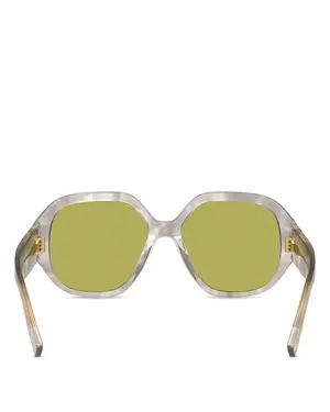 Tory Burch Round Sunglasses, 56mm - Green