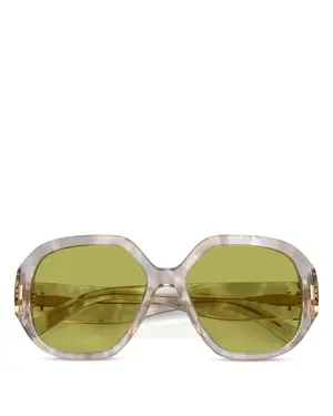 Tory Burch Round Sunglasses, 56mm - Green