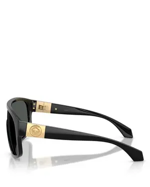Versace Rectangular Shield Sunglasses, 131mm