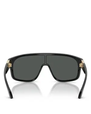 Versace Rectangular Shield Sunglasses, 131mm