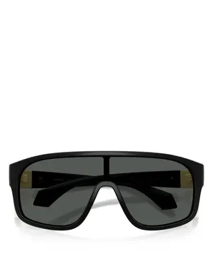 Versace Rectangular Shield Sunglasses, 131mm
