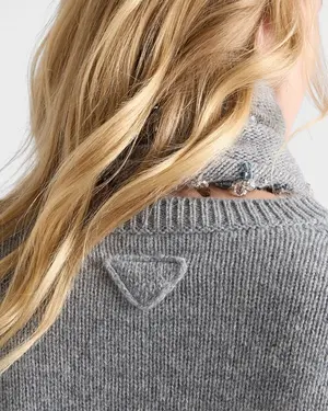 Prada Cashmere Crew-neck Sweater With Scarf