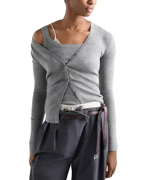 Prada Ribbed Cashmere Cardigan