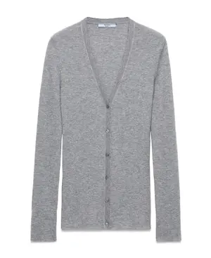 Prada Ribbed Cashmere Cardigan