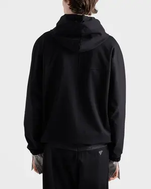 Prada Technical Fleece Hoodie Jacket