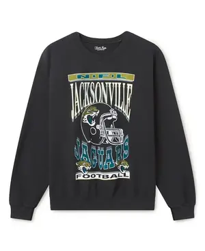 Junk Food Clothing Nfl Jacksonville Jaguars Helmet Crew Fleece - Black