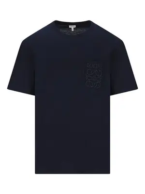 Loewe Logo Cotton T-shirt - Blue
