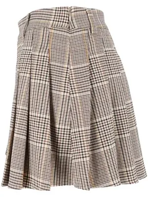MC2 SAINT BARTH Blay Flannel Mini Skirt With Tartan Pattern - Multi