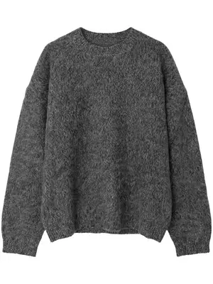 AMARANTO Brushed-knit Sweater - Grey