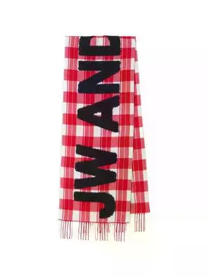 JW Anderson Logo-intarsia Scarf - Red