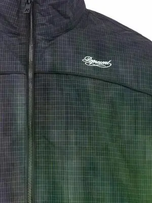 REPRESENT Check-pattern Logo-embroidered Jacket