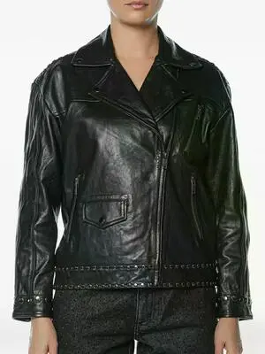 ONETEASPOON Studded Leather Biker Jacket