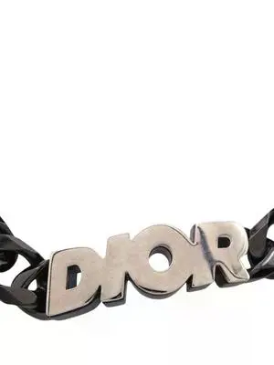 Dior 2022 Ruthenium Plated Brass Brass Chain Link Bracelet Costume Bracelet