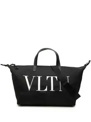 Valentino Garavani 2018-2026 Nylon Vltn Travel Bag Satchel - Black