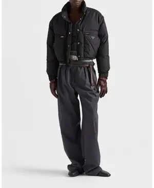 Prada Lightweight Re-nylon Cropped Down Jacket