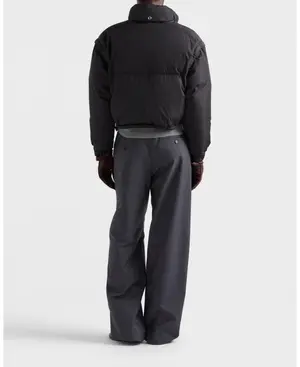 Prada Lightweight Re-nylon Cropped Down Jacket