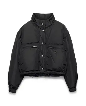Prada Lightweight Re-nylon Cropped Down Jacket