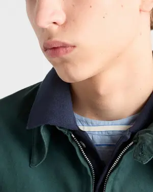 Prada Long-sleeved Cotton Polo Shirt - Navy