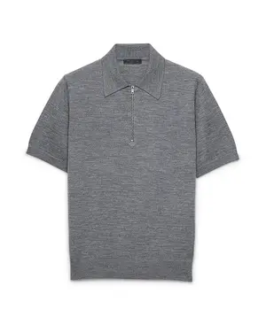 Prada Superfine Wool Polo Shirt - Grey