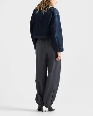Prada Cropped Denim Blouson Jacket