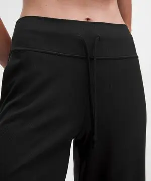Lululemon Groove High-rise Mixed-rib Wide-leg Pant - Black